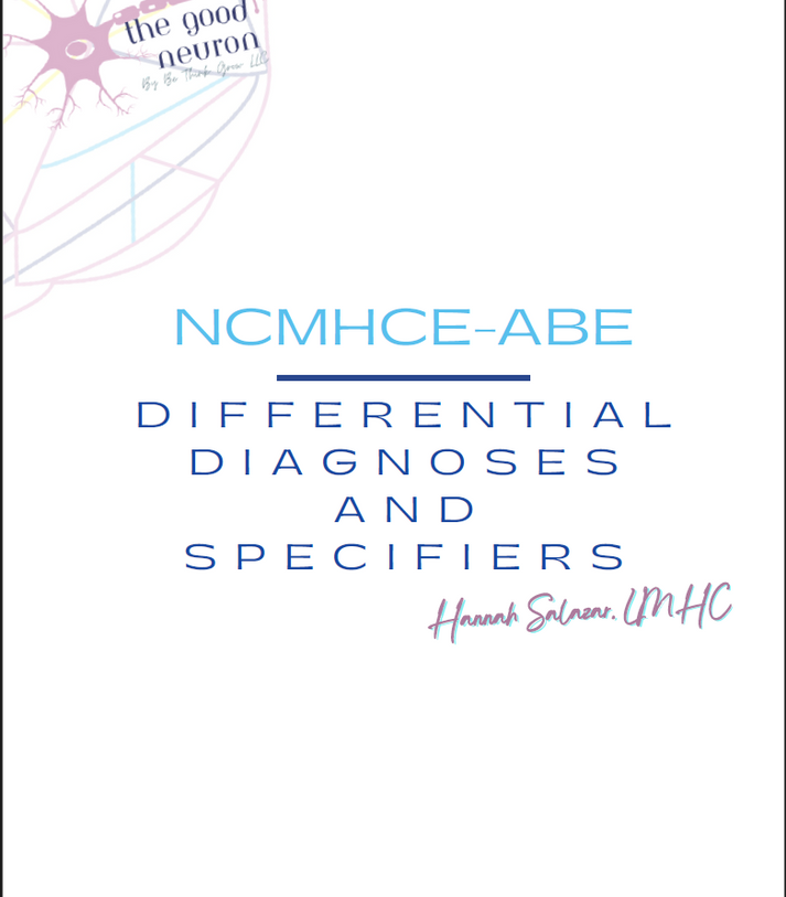 Study Guide for Differential Diagnosing and Specifiers – The Good Neuron